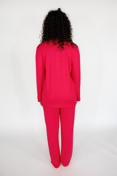 Electric Raspberry Long Sleeve & Pant Pajama Set – In My Sundays